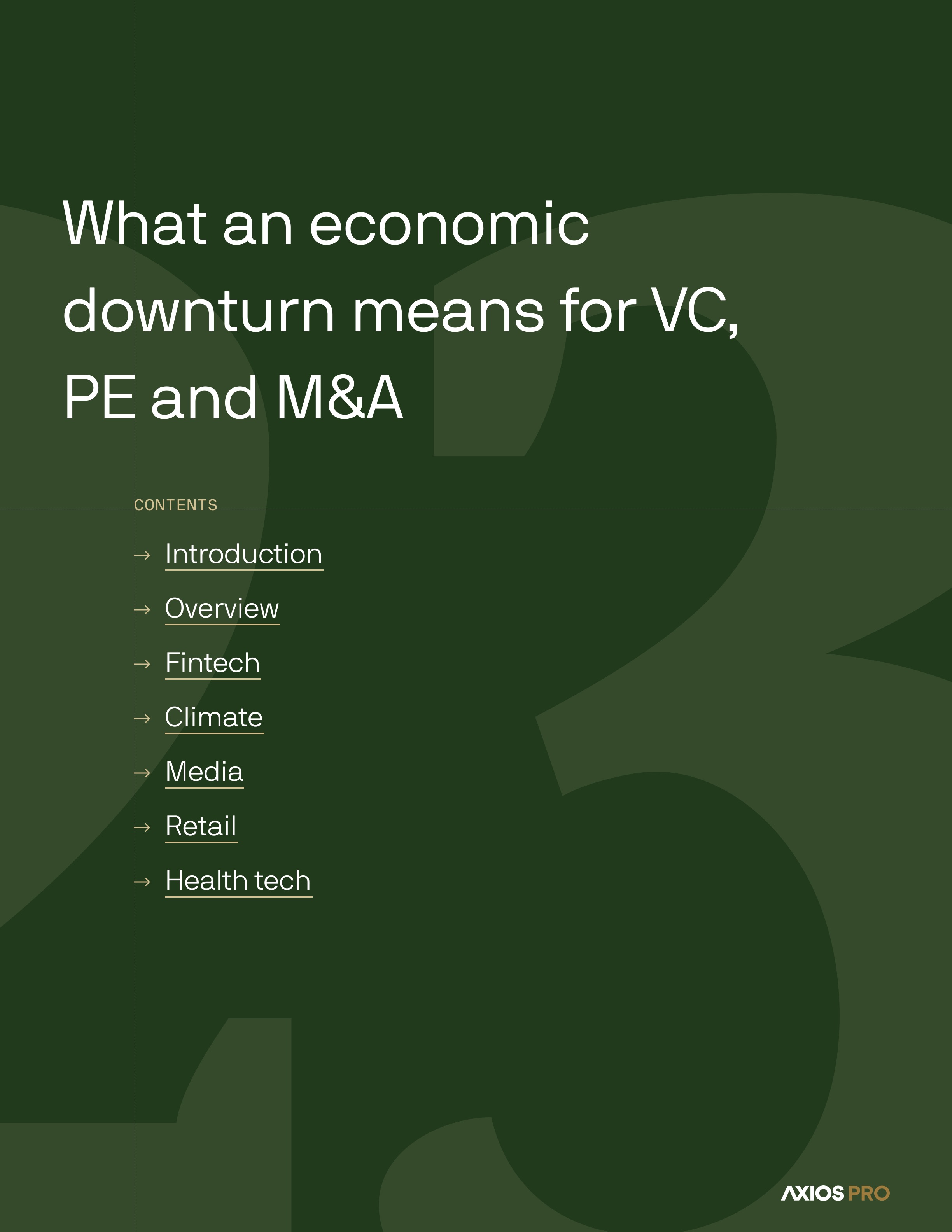 What an economic downturn means for VC, PE and M&A